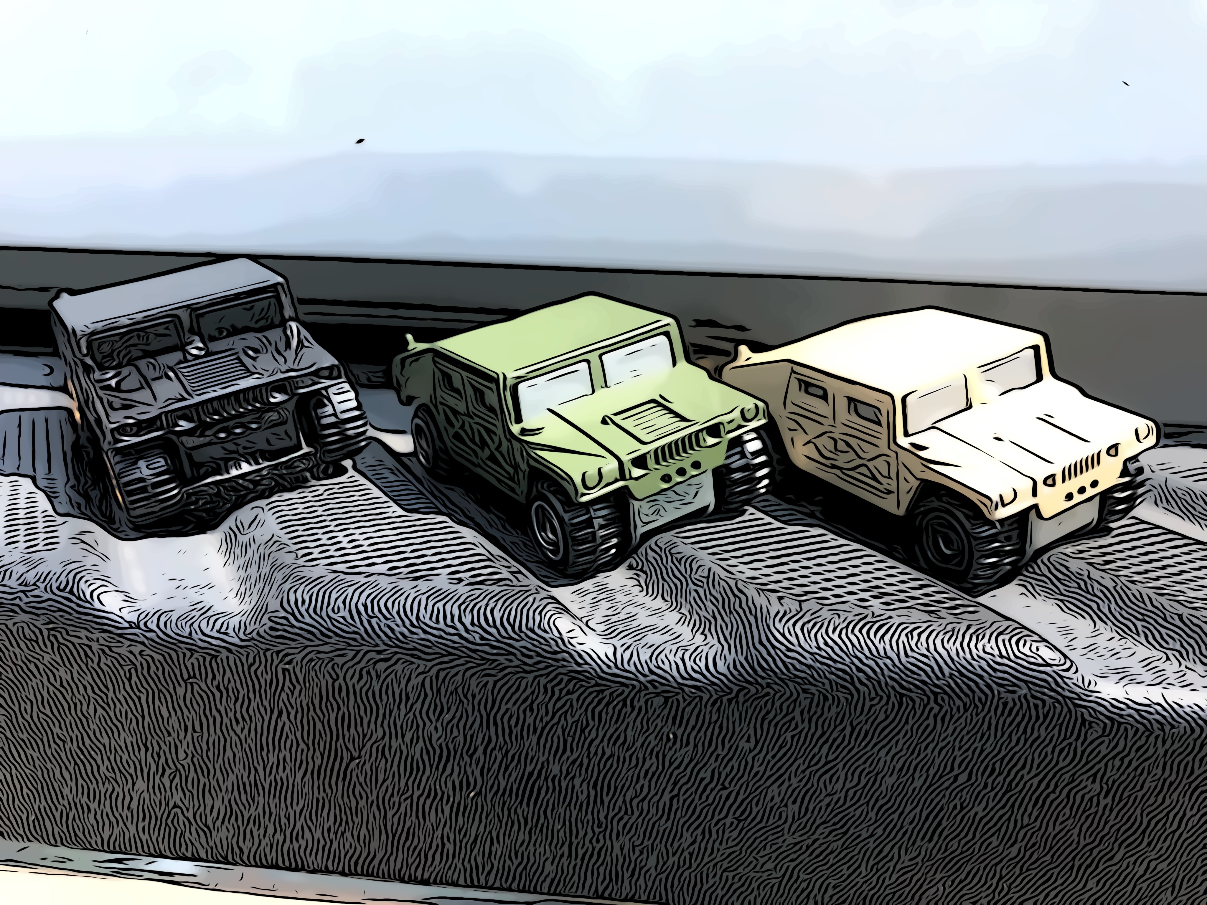 HMMWV Cartoon ⋆ Where we focus on HMMWV / HUMVEEs