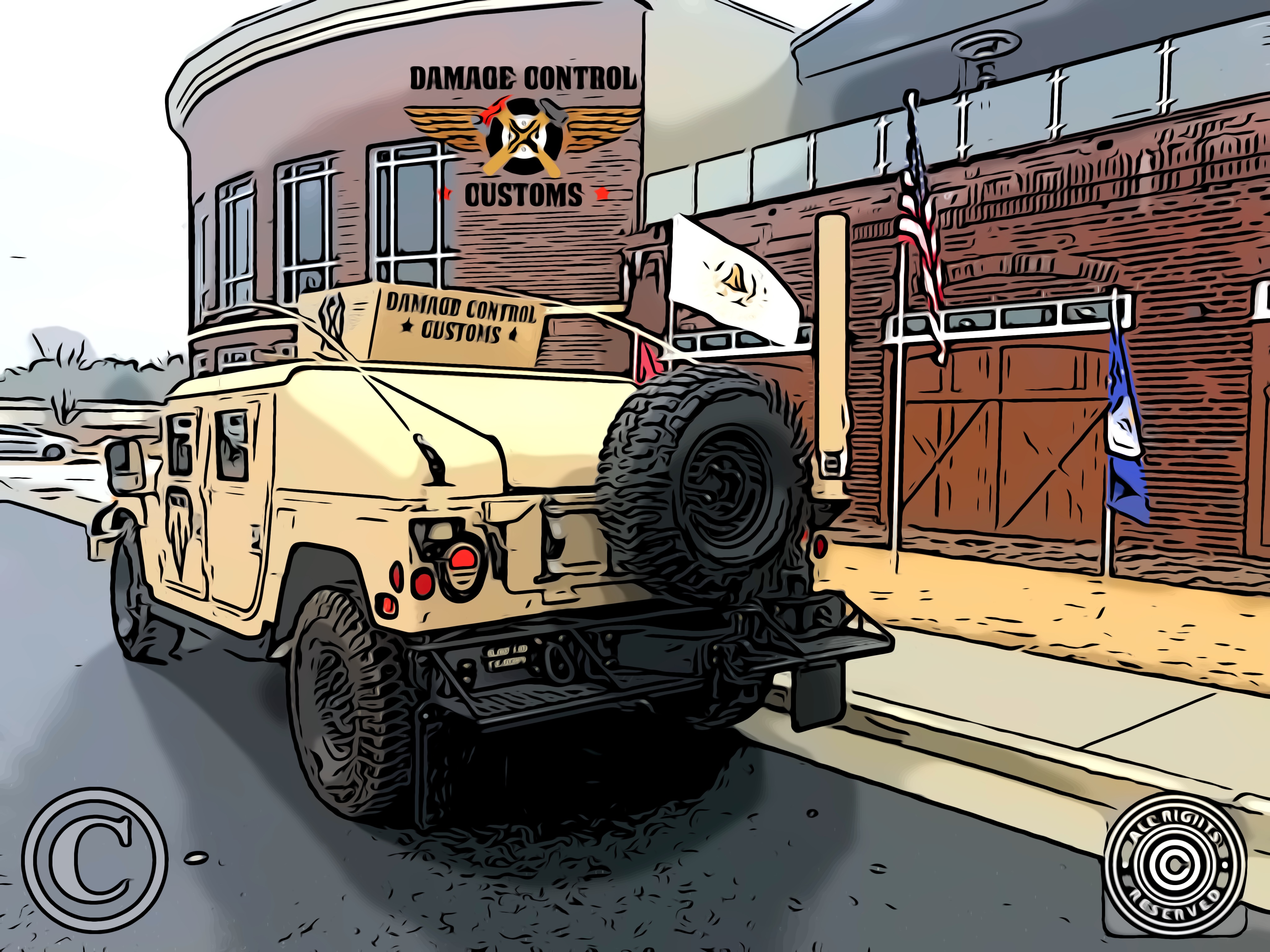 HMMWV Cartoon ⋆ Where we focus on HMMWV / HUMVEEs
